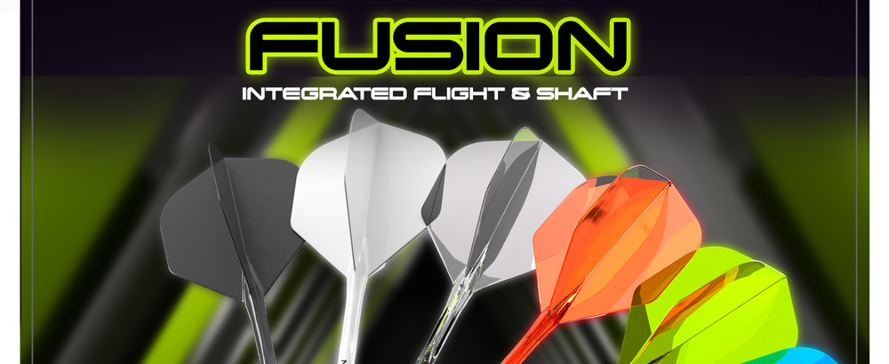 Fusion Integrated Flight & Shaft - Neon Orange | Red Dragon Darts