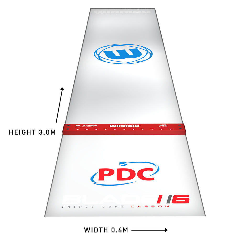 Winmau Clearzone PVC Dart Mat with Integrated Oche | Red Dragon Darts