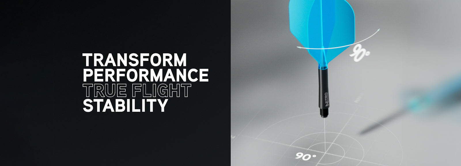 Nitro Flite - Integrated Flight and Shaft Black & Blue | Red Dragon Darts