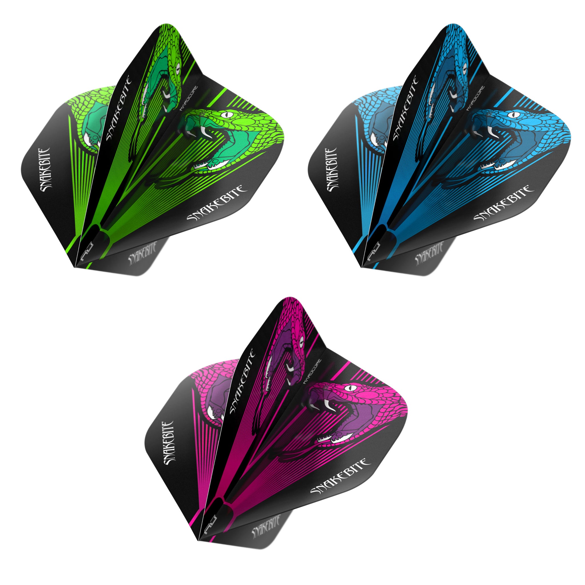 Hardcore Peter Wright Snakebite Assorted Transparent Flight Pack | Red ...