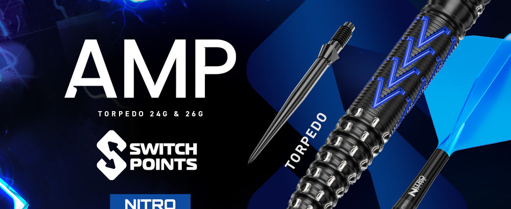 Red Dragon Amp 90% Tungsten Torpedo Steel Tip Darts | Switch Points