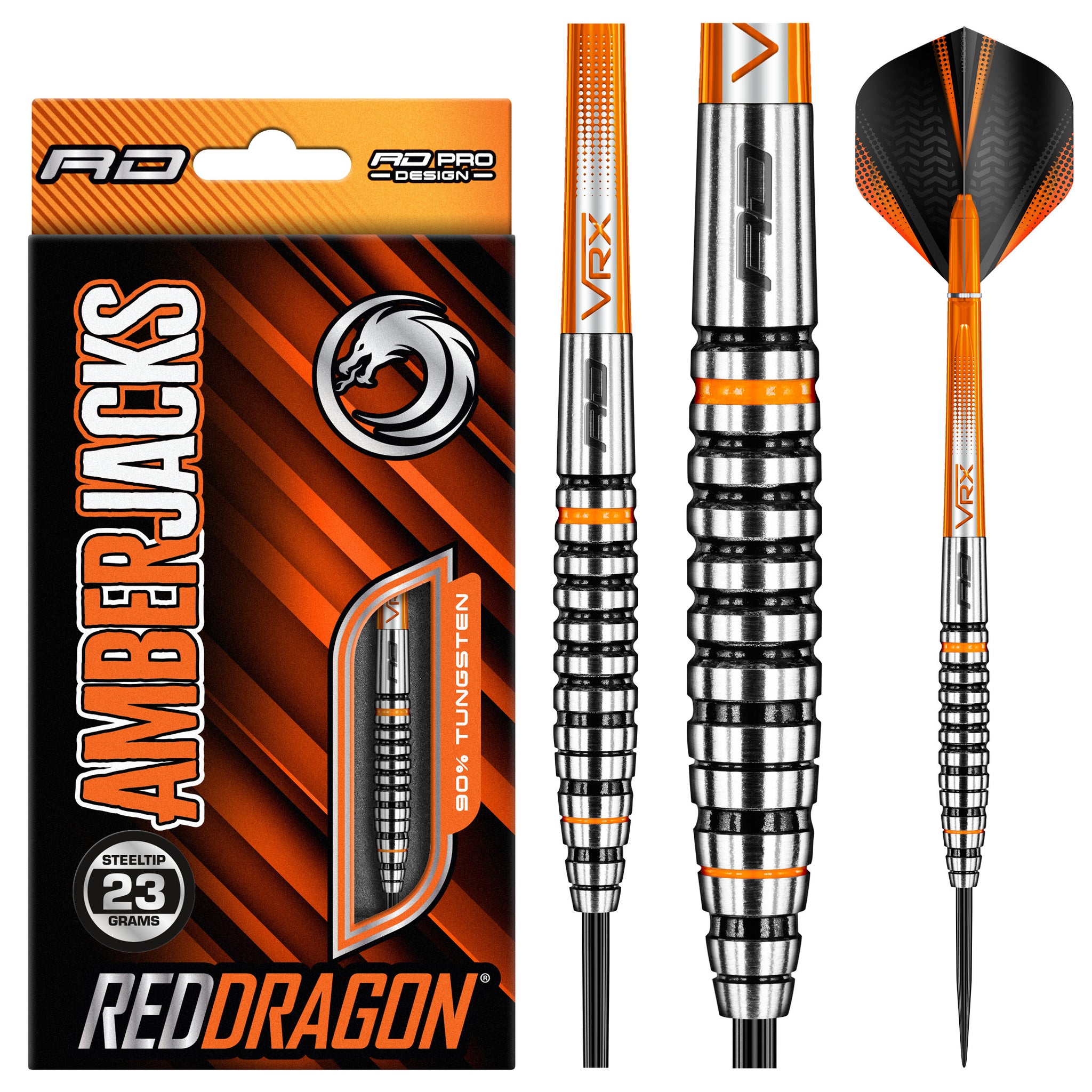 Red Dragon Amberjack 14 Darts | 90% Tungsten | 23g, 25g & 27g