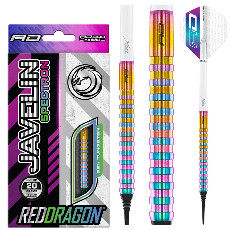 Javelin Spectron Soft Tip Darts | 85% Tungsten | Max Grip