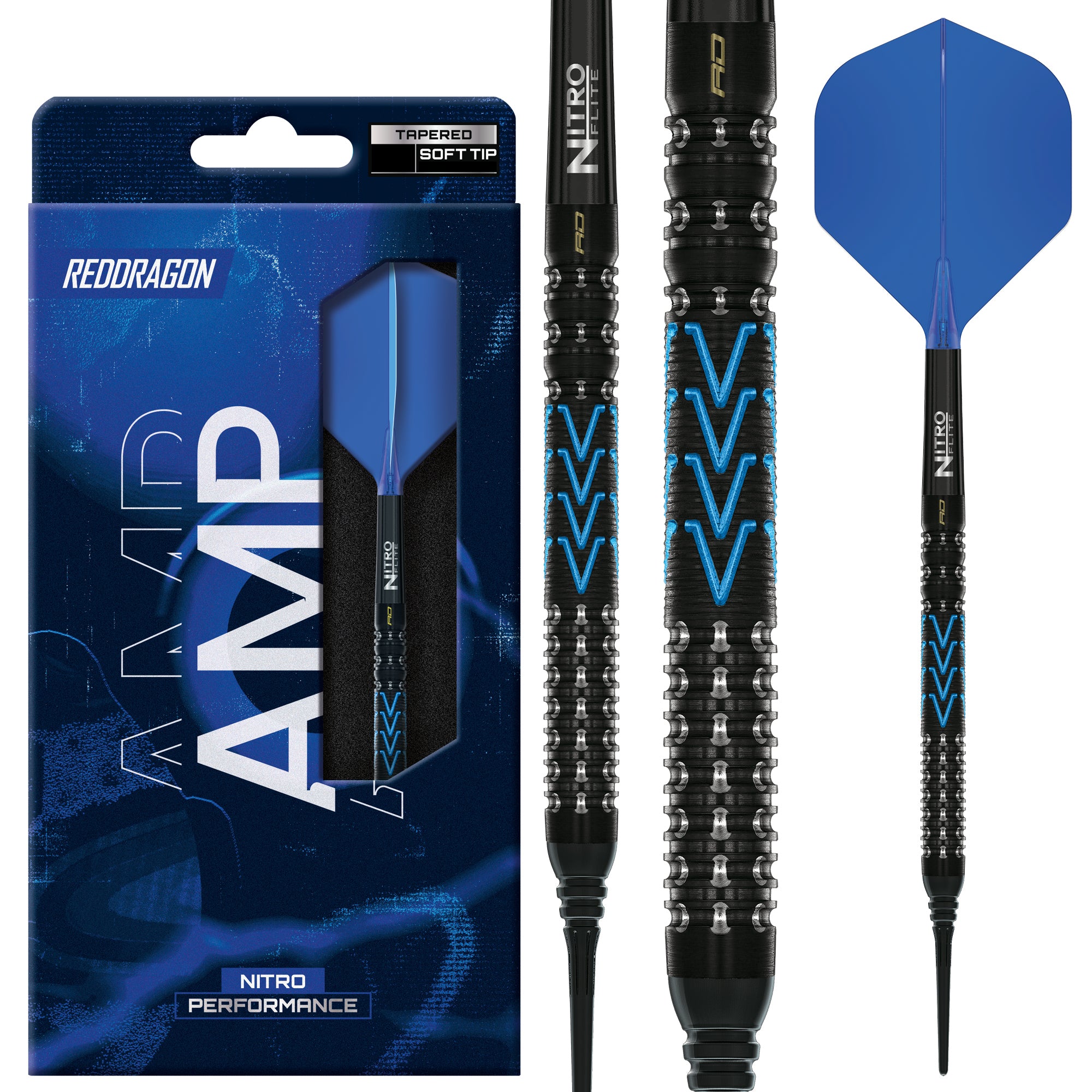 Red Dragon Amp Soft Tip Tapered Darts | 90% Tungsten | Voltage Milling