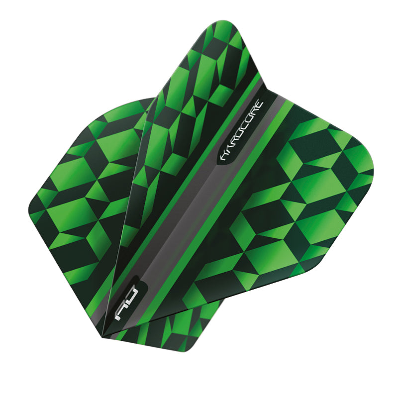 Hardcore Radical Green & Black Geometric Dart Flights | Red Dragon Darts