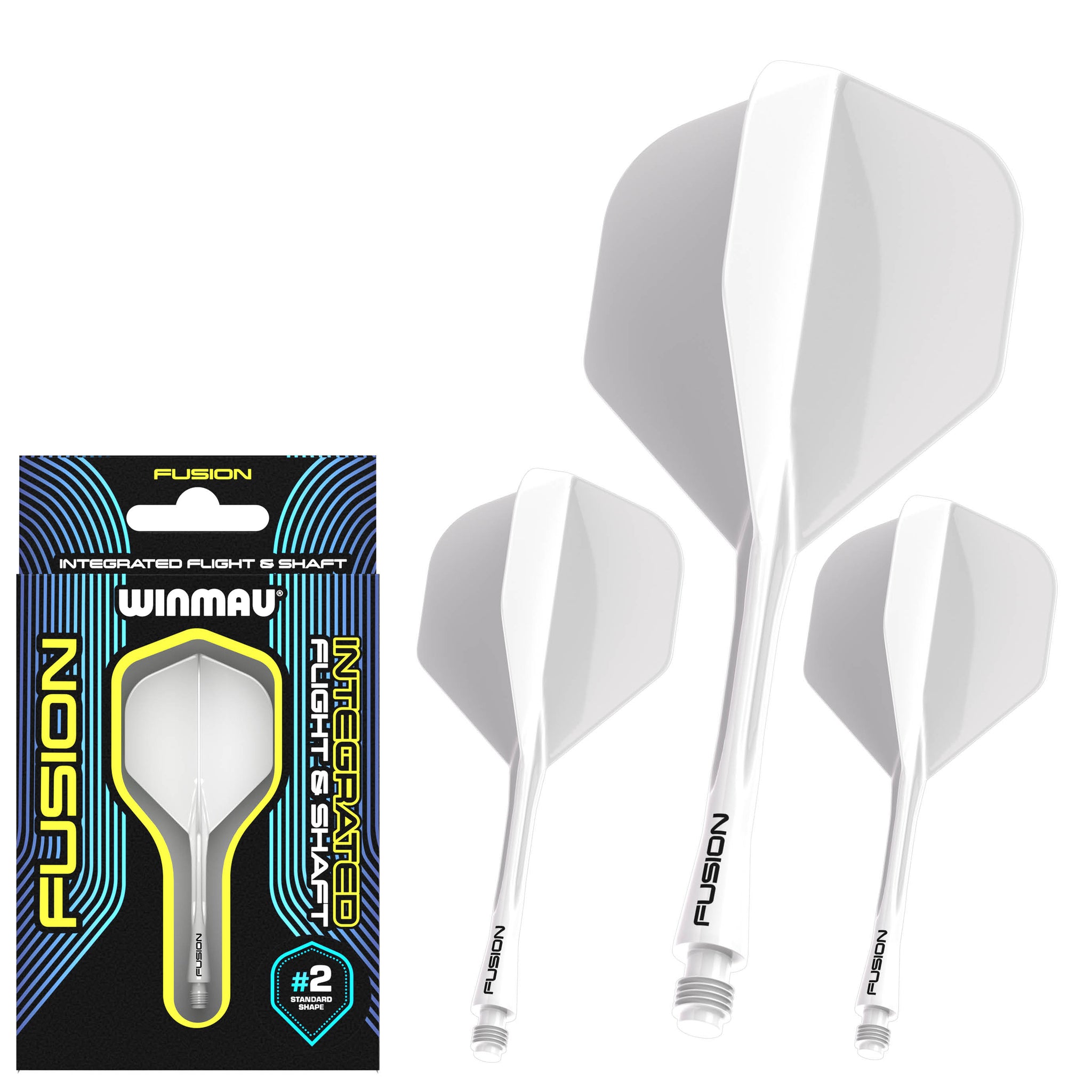 Fusion Integrated Flight & Shaft - White | Red Dragon Darts