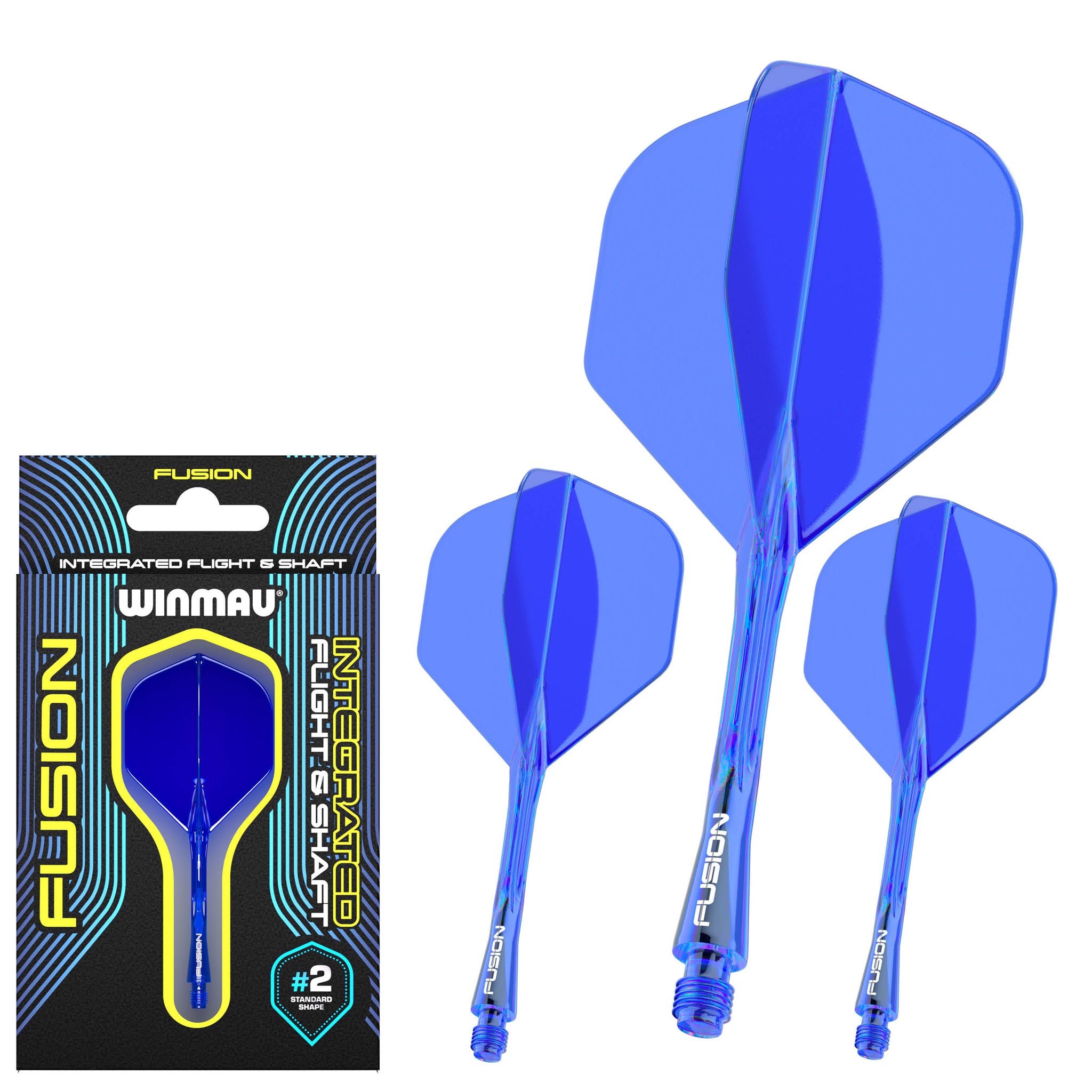 Fusion Integrated Flight & Shaft - Neon Blue | Red Dragon Darts