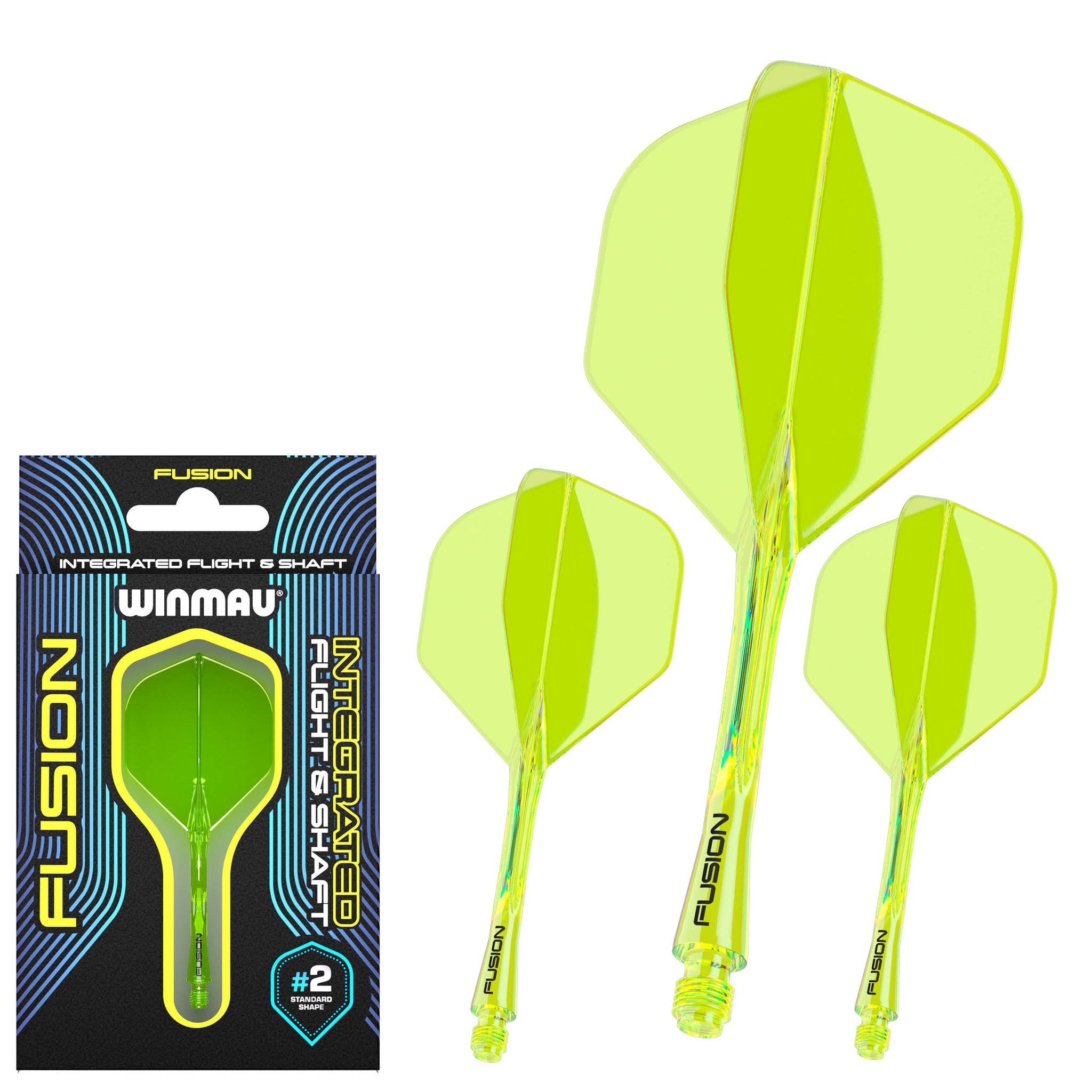 Fusion Integrated Flight & Shaft - Neon Yellow | Red Dragon Darts