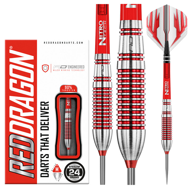 Red Dragon Reflex Darts | 90% Tungsten | Classic Parallel Ring Grip ...