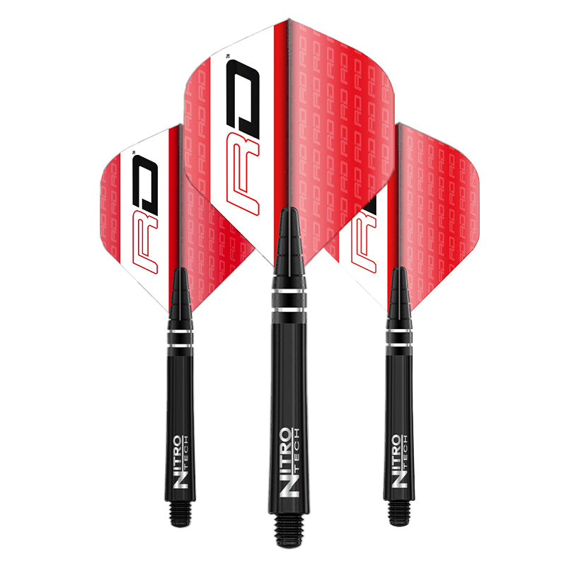 Flight & Shaft Combo - Nitrotech Red Logo | Red Dragon Darts