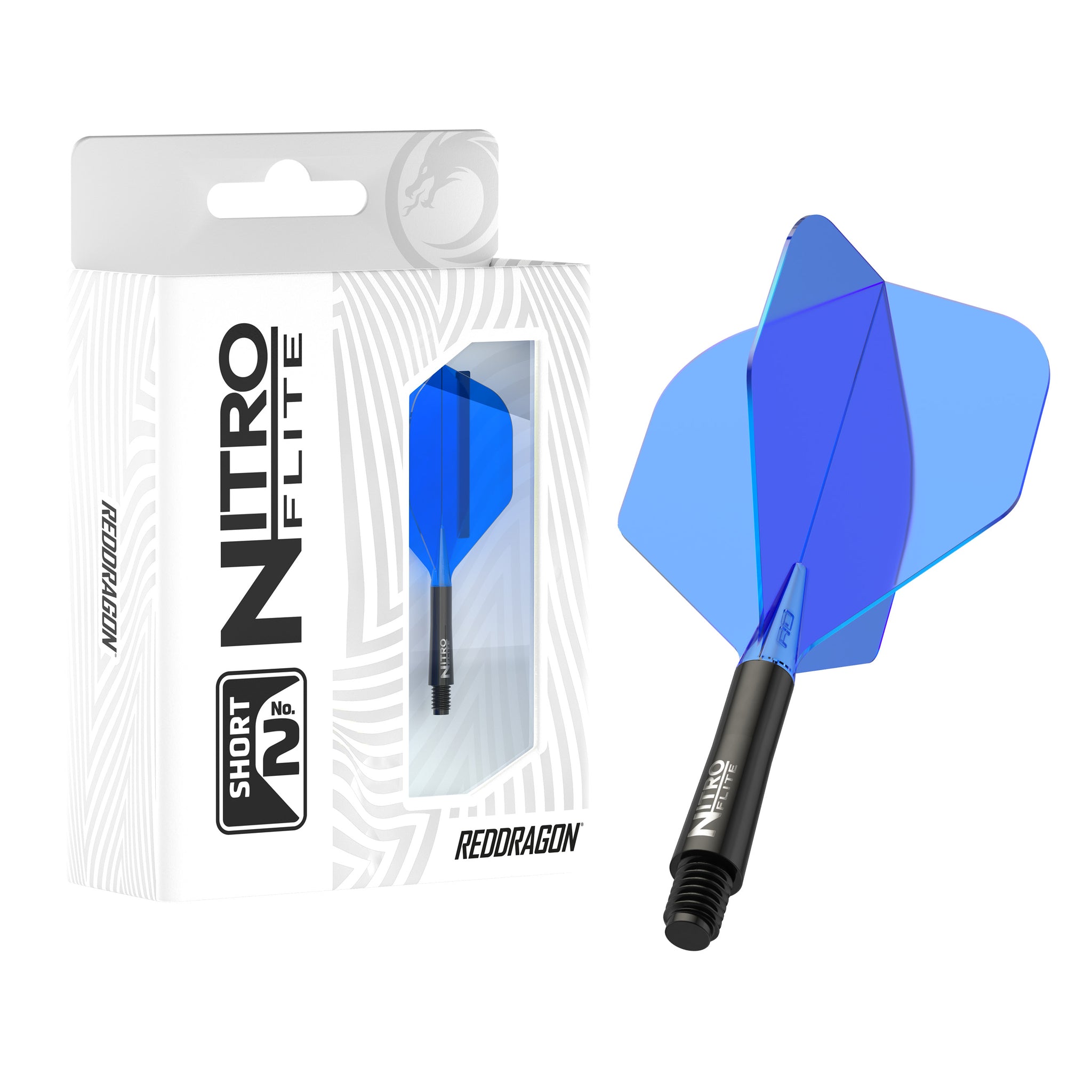 Nitro Flite - Integrated Flight and Shaft Black & Blue | Red Dragon Darts
