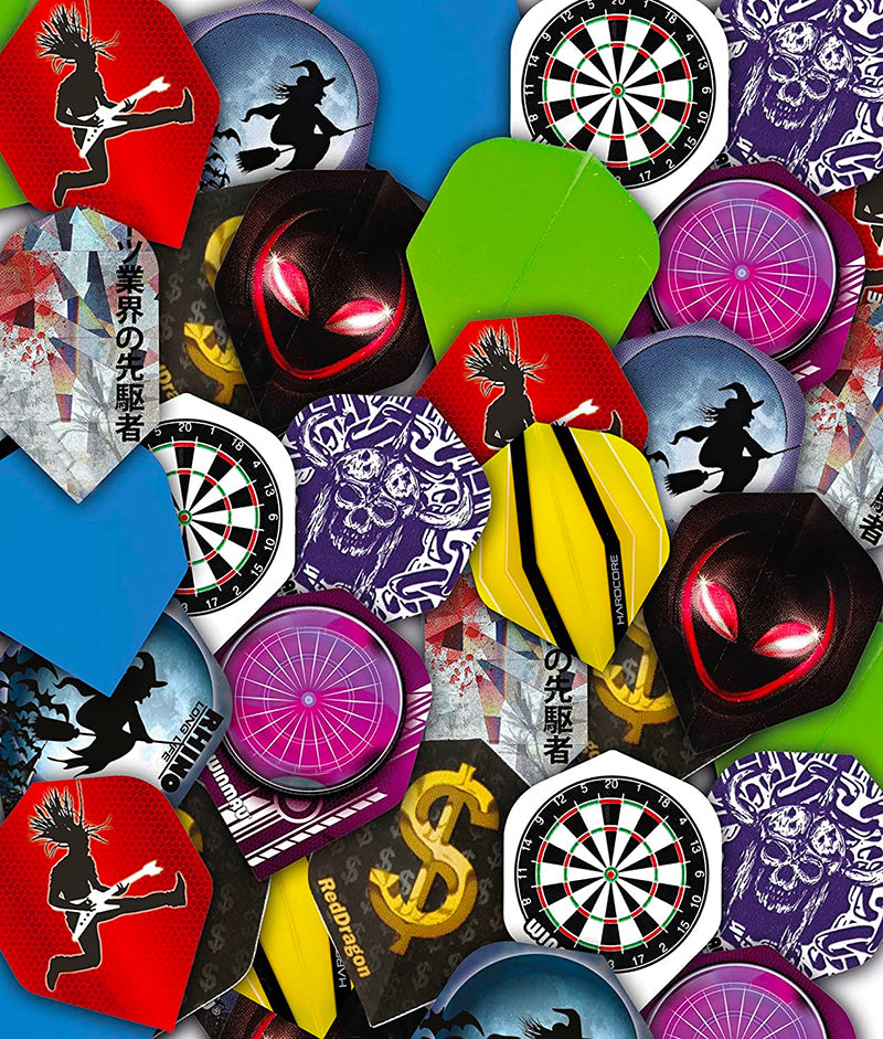 Red Dragon Bargain Assorted Dart Flights Pack - 25 Sets | Red Dragon Darts